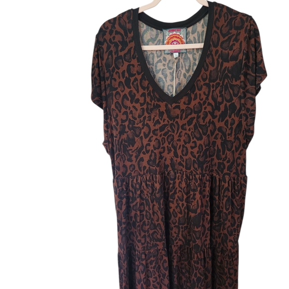 Johnny Was | Dresses | Johnny Was Leopard Pattern Two Teared Dress ...